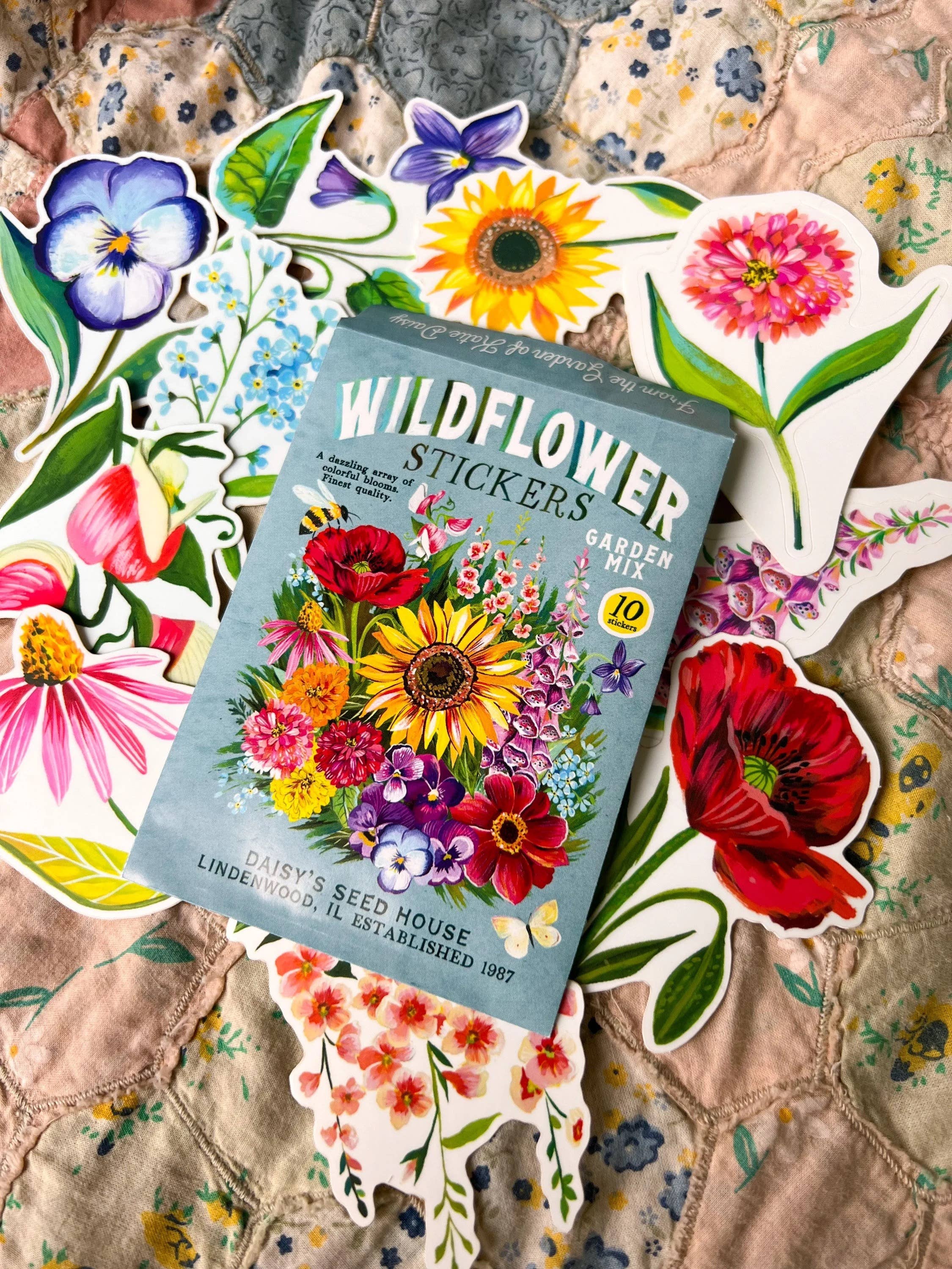 Katie Daisy ‘Wildflower’ Sticker Pack - Set of 10 Matte Stickers – her ...